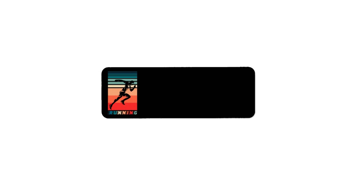 Retro – Running Label | Zazzle