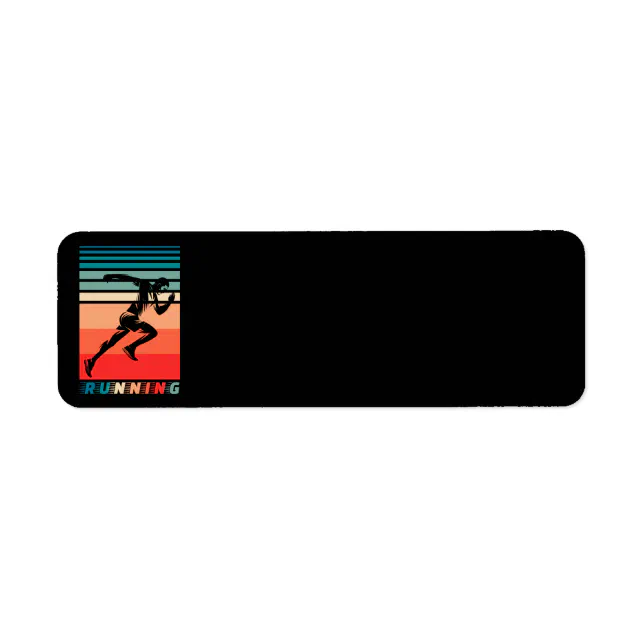Retro – Running Label | Zazzle