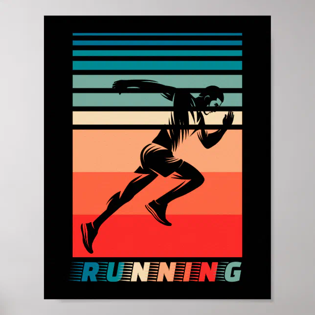 Retro – Running Poster | Zazzle