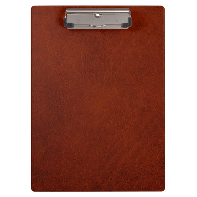Retro Rustic Brown Rust Leather Clipboard | Zazzle