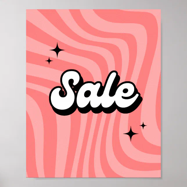 Retro Sale Sign, Boutique Retail Sale Poster | Zazzle