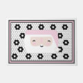 Retro Santa Black and White Tile Christmas Doormat | Zazzle