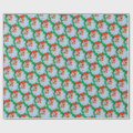 Retro Santa face Christmas Wrapping Paper | Zazzle