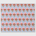 Retro Santa face Christmas Wrapping Paper | Zazzle
