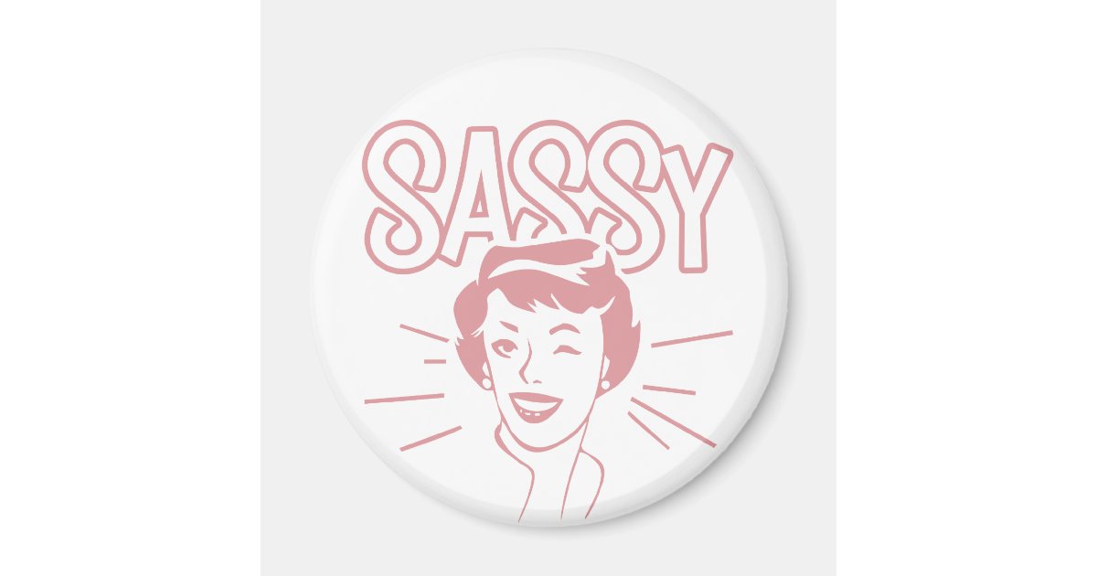 Retro Sassy Attitude Magnet | Zazzle