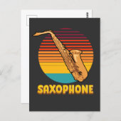 Retro Saxophone Postcard | Zazzle