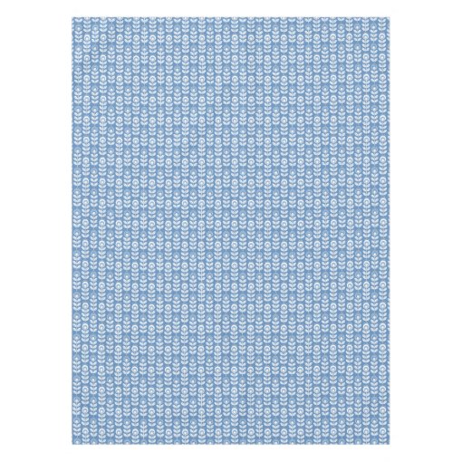 Retro Scandinavian Blue Pattern Tablecloth | Zazzle