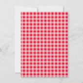 Retro Scarlet Red Gingham; Chalkboard look Invitation | Zazzle