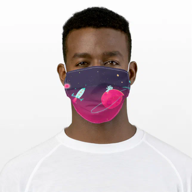Retro Scifi Face Mask | Zazzle