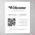 Retro Script QR Code Wedding Program Welcome Sign | Zazzle