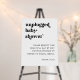 Retro Script Typography Unplugged Baby Shower Sign | Zazzle