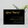Retro Script Typography Wedding After Party Real F Foil Invitation | Zazzle