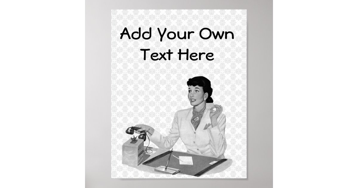 Retro Secretary Poster | Zazzle