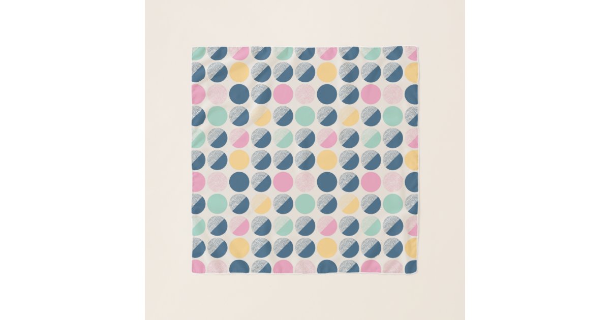 Retro Semi-Circle Pattern Scarf | Zazzle