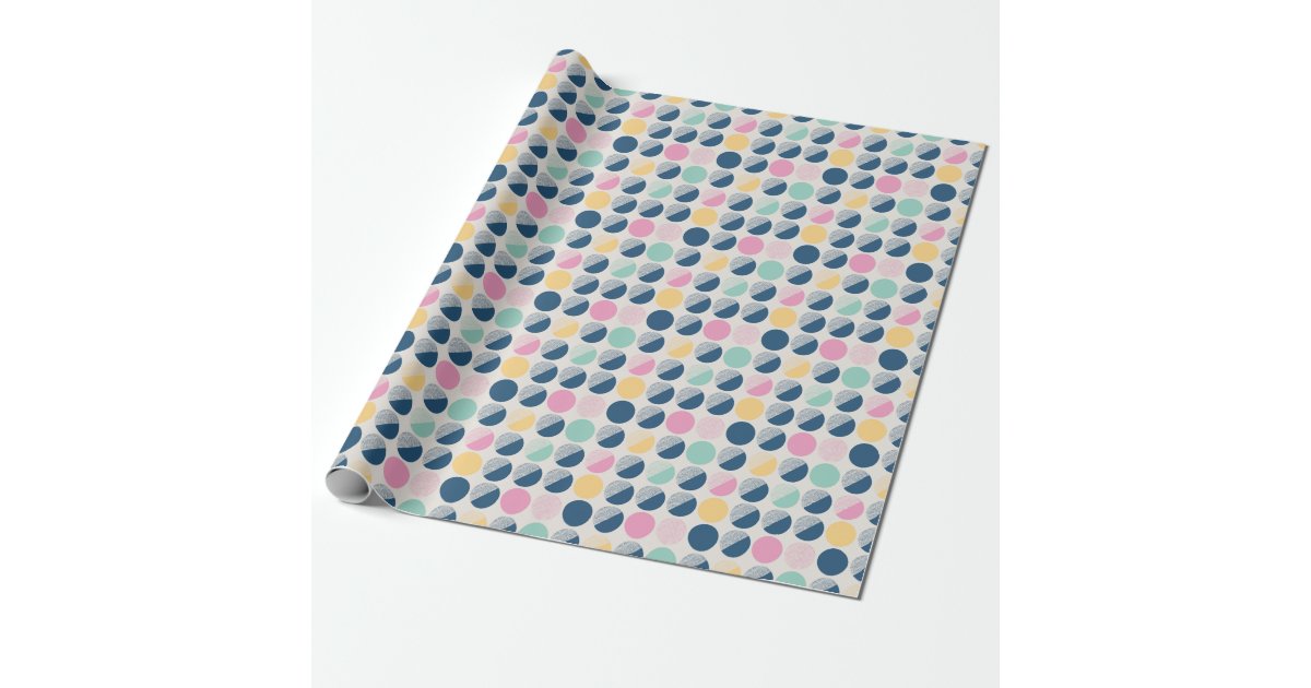Retro Semi-Circle Pattern Wrapping Paper | Zazzle