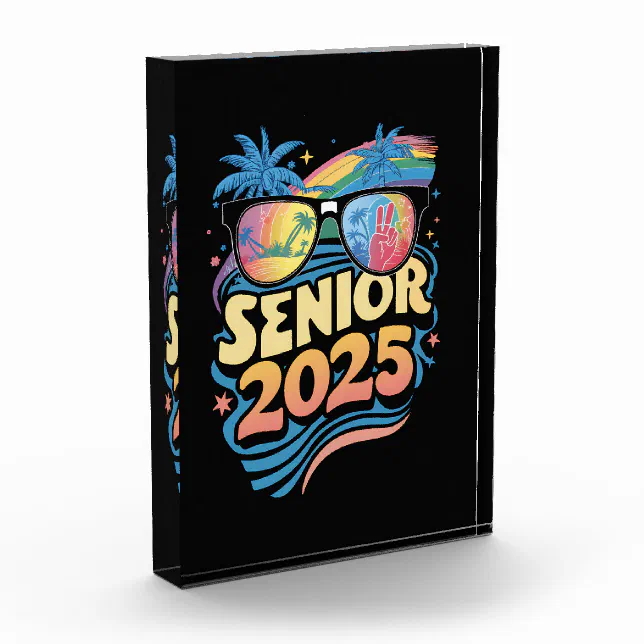 Retro Senior 2025 Class Of 2025 Graduation Photo Block | Zazzle
