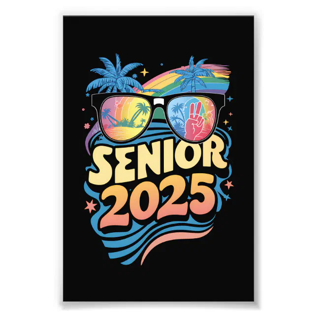 Retro Senior 2025 Class Of 2025 Graduation Photo Print | Zazzle