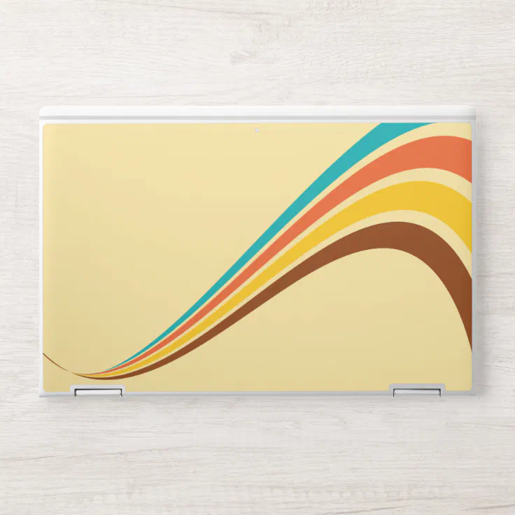 Retro Seventies Stripes HP Laptop Skin | Zazzle