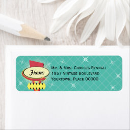 Retro Sign Return Address Label | Zazzle