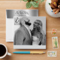 Retro Silver Vinyl Record Photo Wedding Invitation Envelope | Zazzle