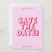 Retro Simple Bright Funky Bold Modern Wedding Save The Date | Zazzle