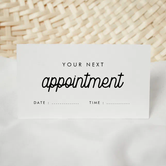 Retro simple font modern health professional appointment card | Zazzle