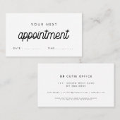 Retro simple font modern health professional appointment card | Zazzle