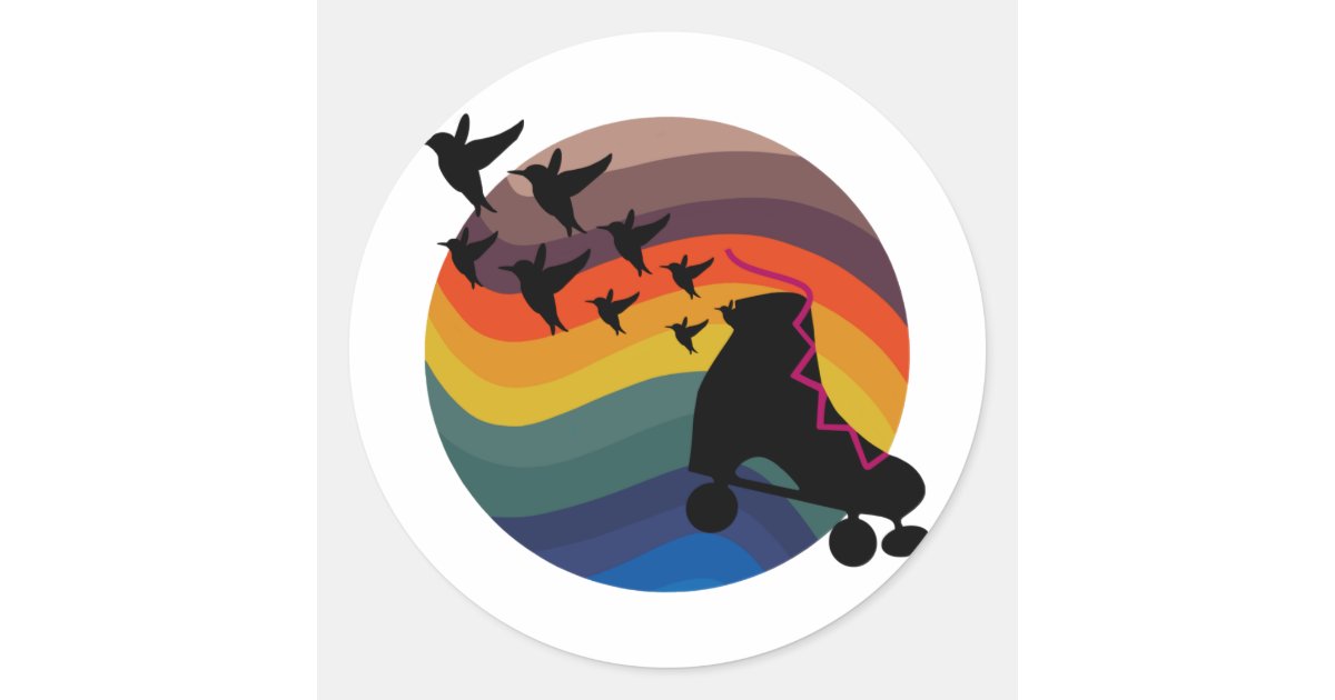 Retro Skate Free Classic Round Sticker | Zazzle