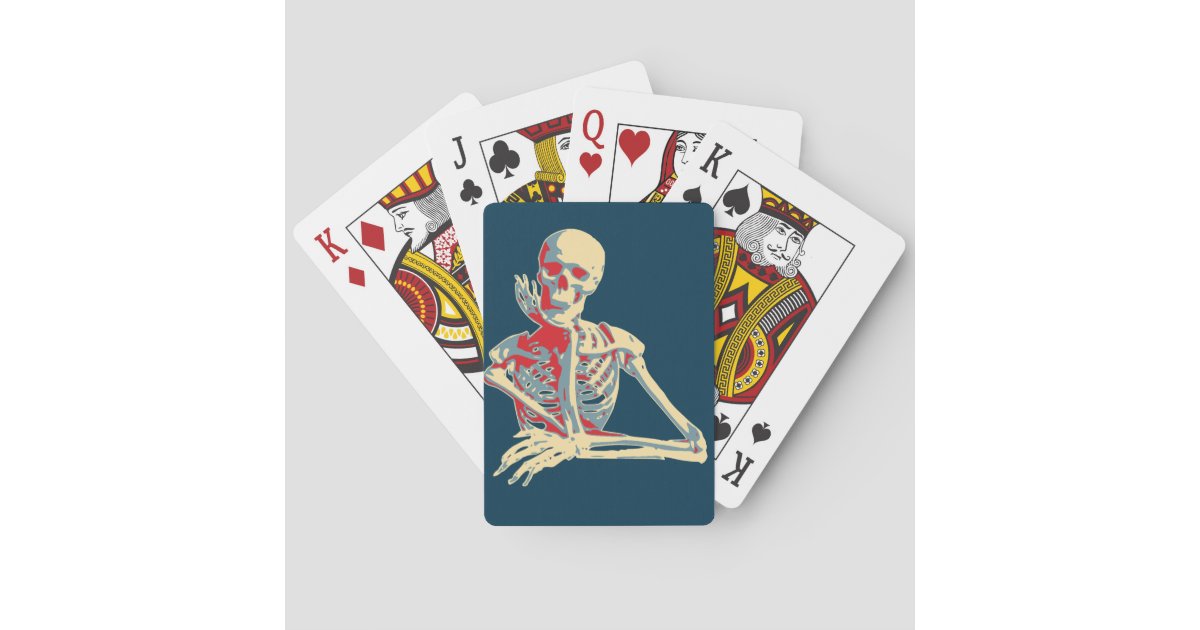 Retro Skeleton Poker Cards | Zazzle