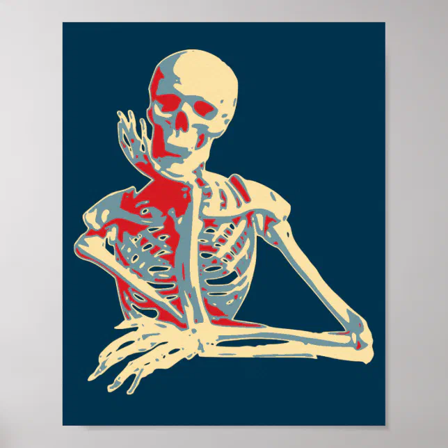 Retro Skeleton Poster | Zazzle