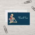 Retro Skeleton Thank You Business Card | Zazzle