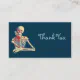 Retro Skeleton Thank You Business Card | Zazzle