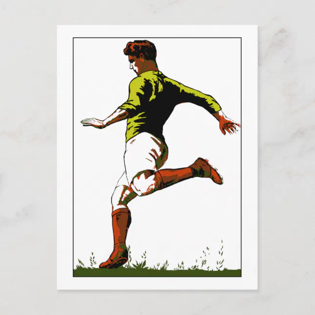 Retro soccer football vector art design postcard | Zazzle