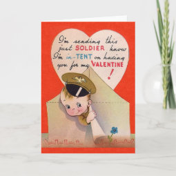 Retro Soldier Valentine's Day Card | Zazzle