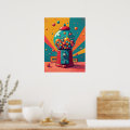 Retro Space Gumball Machine : Pop Art Poster | Zazzle