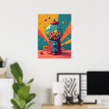 Retro Space Gumball Machine : Pop Art Poster | Zazzle