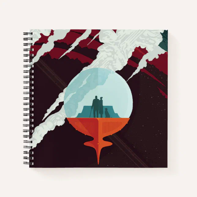 Retro Space Poster-Cassini Mission To Saturn Notebook | Zazzle