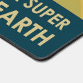 Retro Space Poster-The Gravity Of A Super Earth Desk Mat | Zazzle