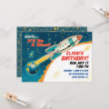 Retro Space Theme Party Invitations | Zazzle