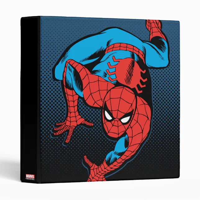 Retro Spider-Man Wall Crawl 3 Ring Binder | Zazzle