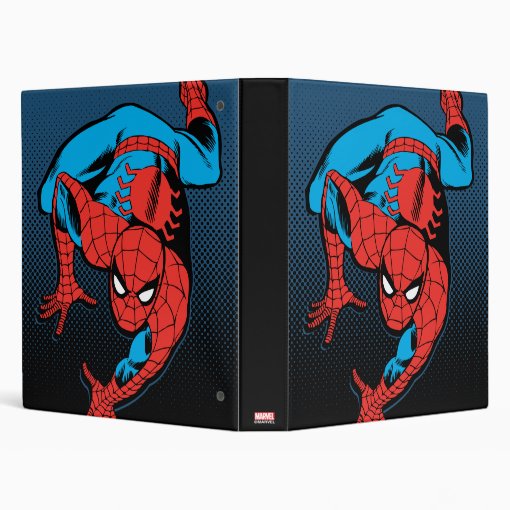 Retro Spider-Man Wall Crawl 3 Ring Binder | Zazzle