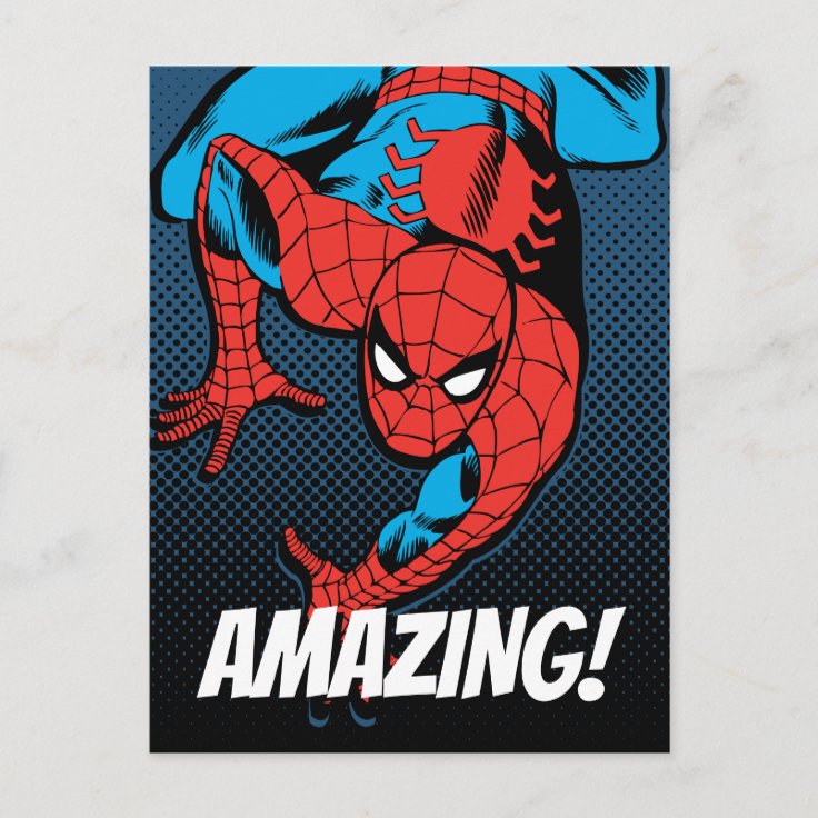 Retro Spider-Man Wall Crawl Postcard | Zazzle