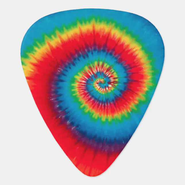Retro Spiral Tie Dye Guitar Pick | Zazzle
