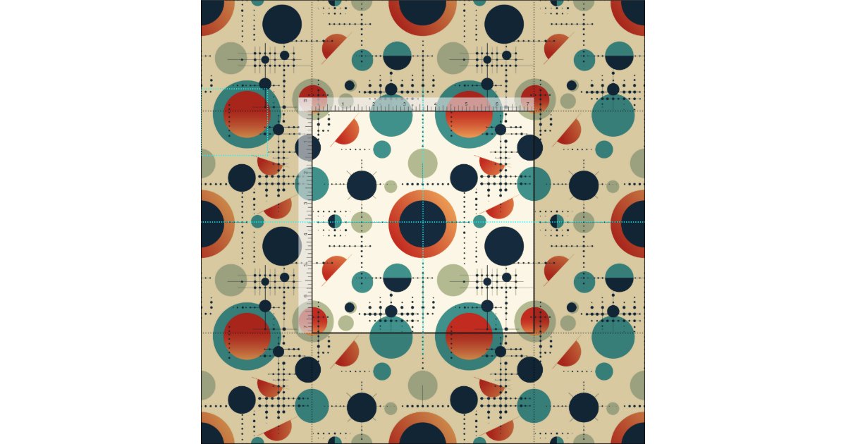 Retro Spots and Dots Fabric | Zazzle