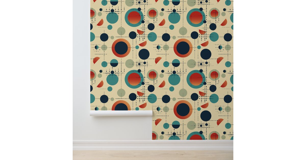 Retro Spots and Dots Wallpaper | Zazzle
