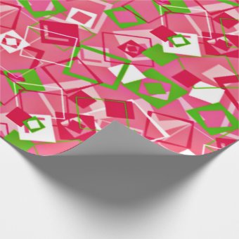 Retro Squares Pattern Wrapping Paper | Zazzle