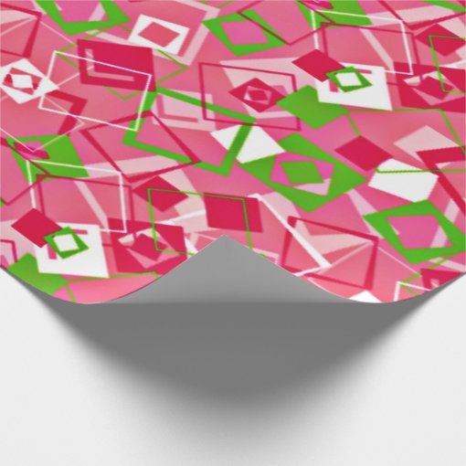Retro Squares Pattern Wrapping Paper | Zazzle