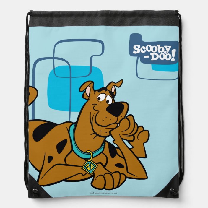Retro Squares Scooby-Doo Lying Down Drawstring Bag | Zazzle.com