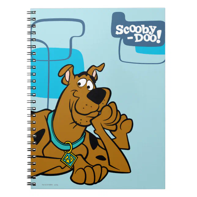 Retro Squares Scooby-Doo Lying Down Notebook | Zazzle