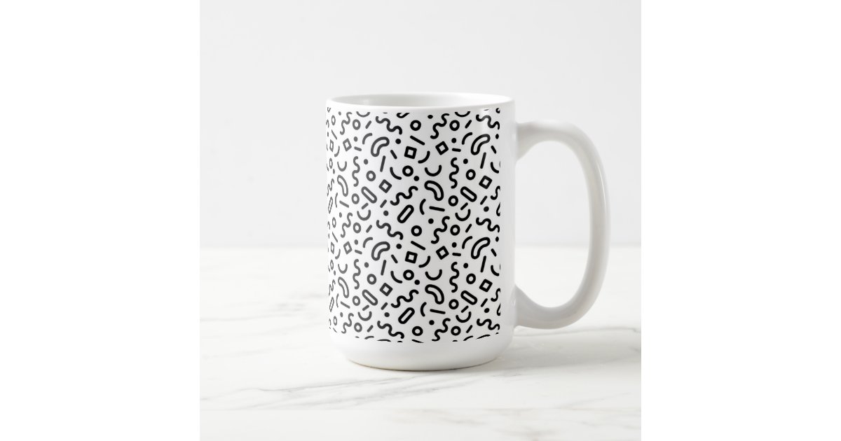 Retro Squiggle Pattern Coffee Mug | Zazzle